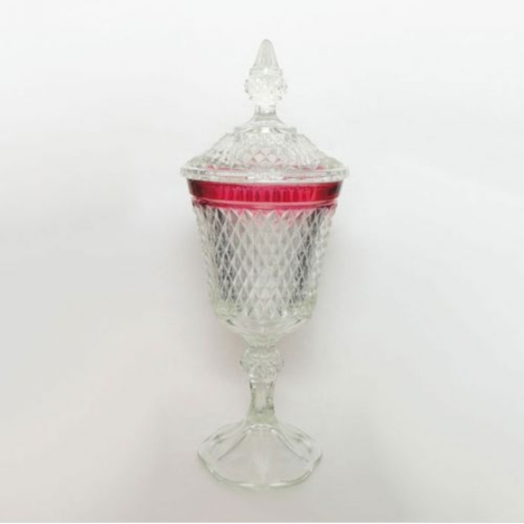 Vintage | Kitchen | Vintage Indiana Glass Diamond Point Ruby Flash ...
